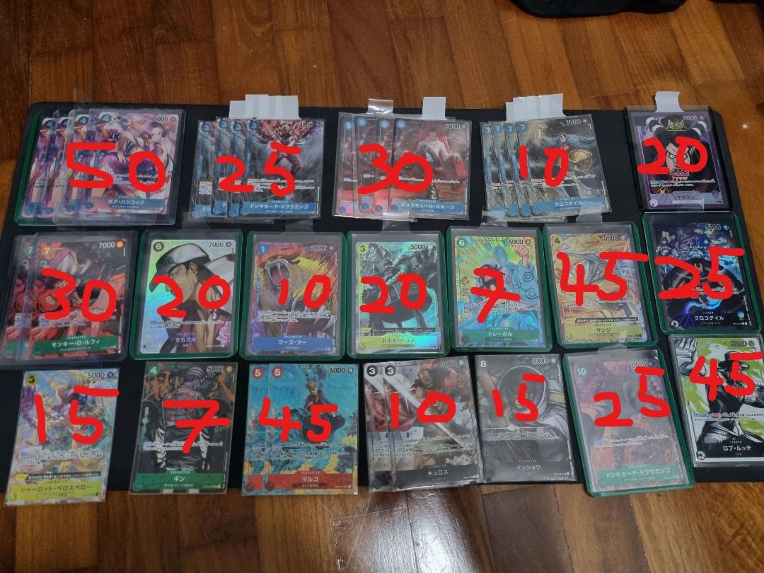 One Piece Card Game OP1,OP2,OP3,OP4 AAs/PR, Hobbies & Toys, Toys & Games on Carousell