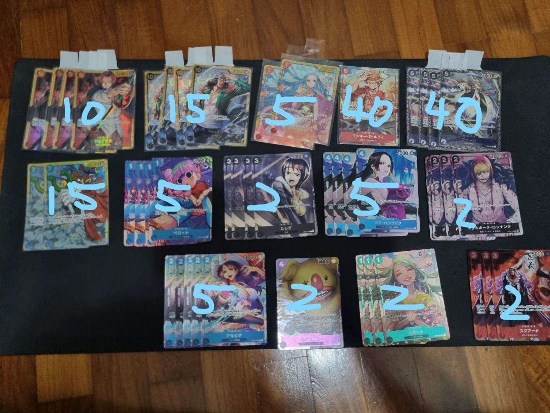One Piece Card Game OP1,OP2,OP3,OP4 AAs/PR, Hobbies & Toys, Toys & Games on Carousell
