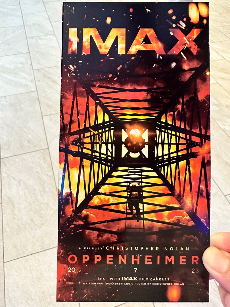 Oppenheimer movie card imax non ticket collectible merchandise poster ...