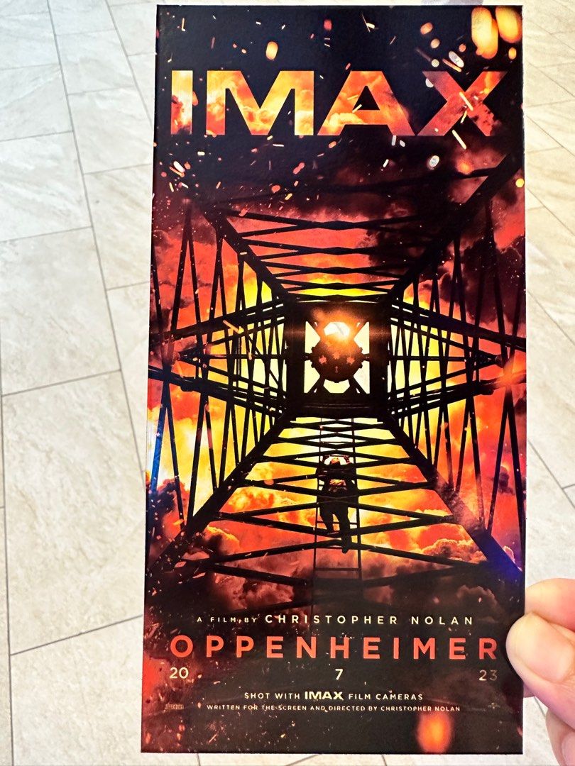 Oppenheimer movie card imax non ticket collectible merchandise poster ...