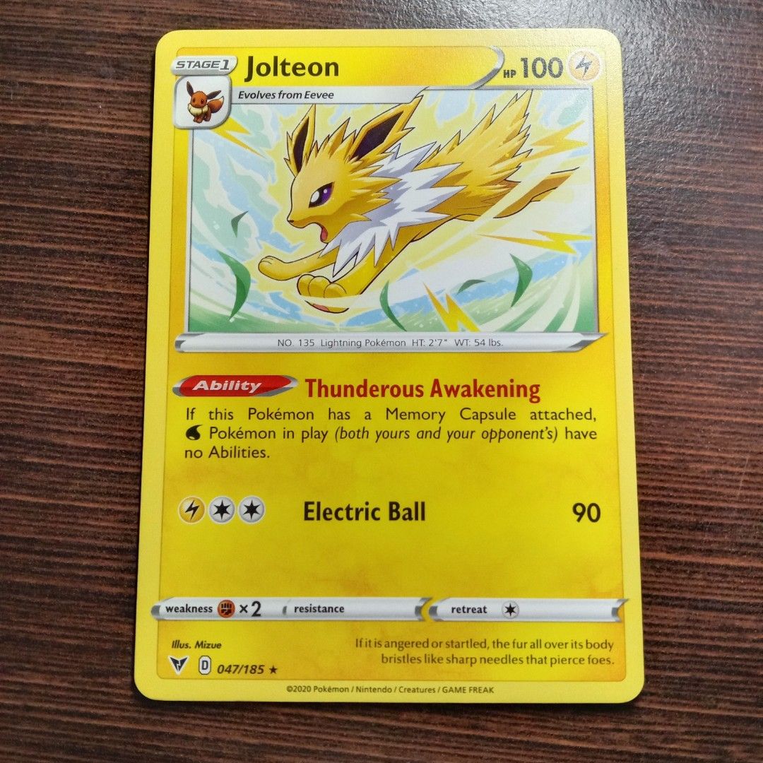 Original Pokemon Trading Card Game. Vivid Voltage. Flareon 026/185, Jolteon 047/185 & Vaporeon ...