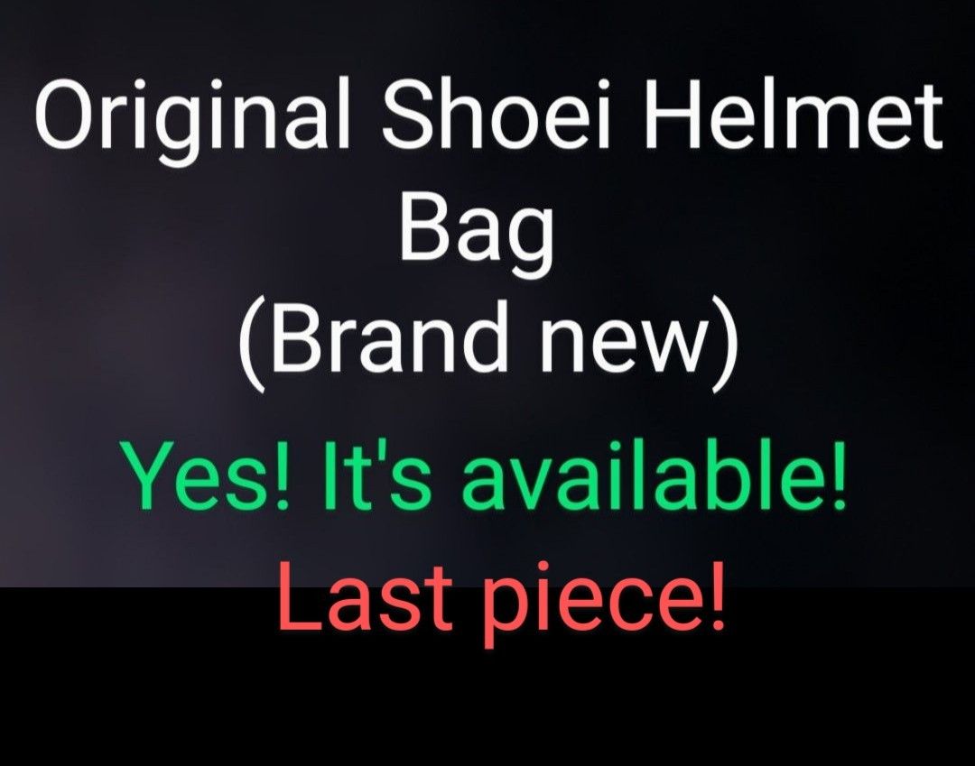 Original Shoei Helmet Bag, Motorcycles, Motorcycle Accessories on Carousell