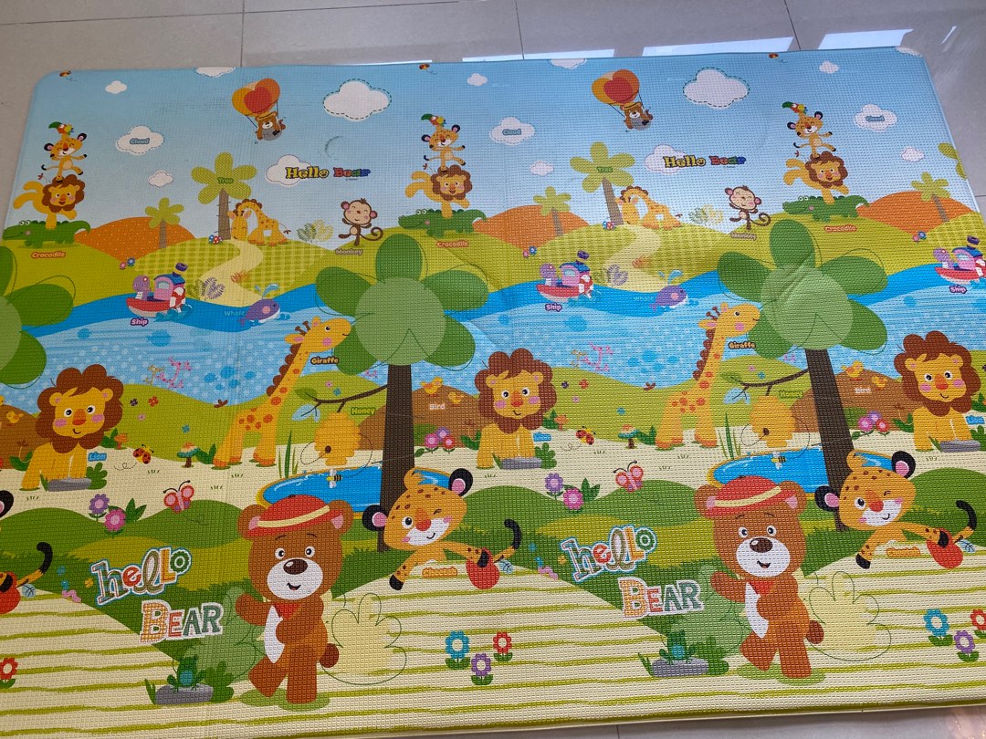 Parklon Playmat (Hello Bear Jungle), Babies & Kids, Infant Playtime on Carousell