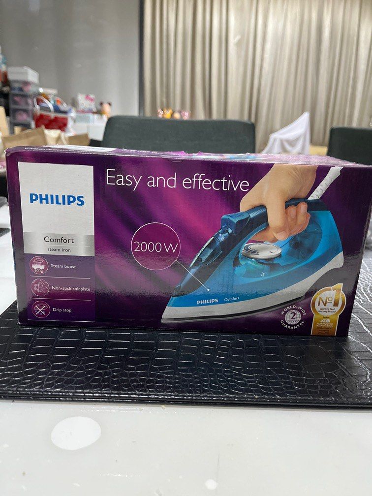 Philips comfort steam iron GC1436, TV & Home Appliances, Irons ...