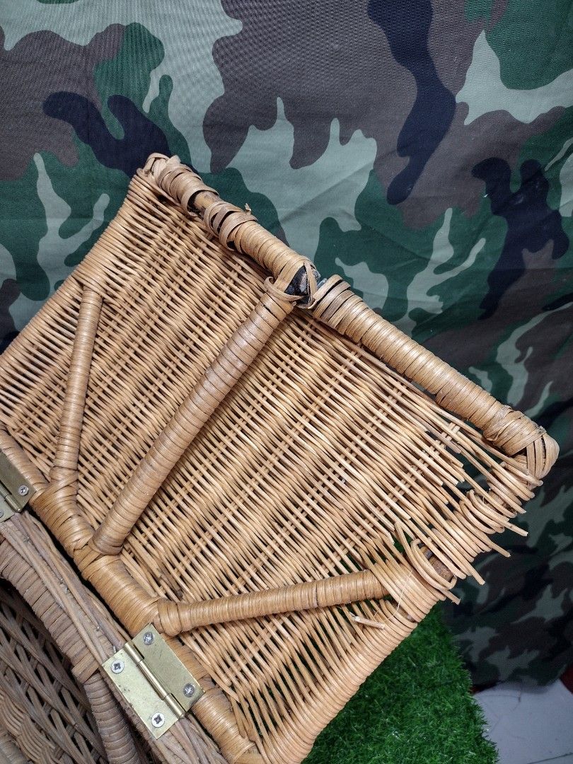 PICNIC BASKET RATTAN NATIVE BASKET For Picnic Outdoor Activity or ...