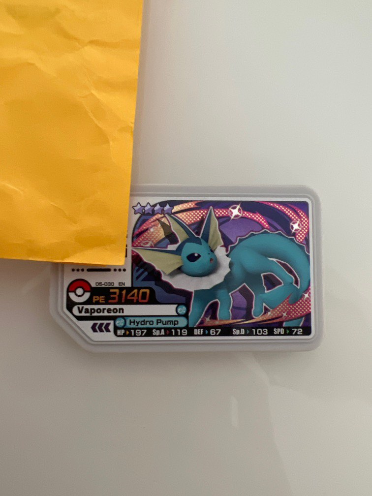 Pokémon Gaole 4 Star Vaporeon, Hobbies & Toys, Toys & Games on Carousell