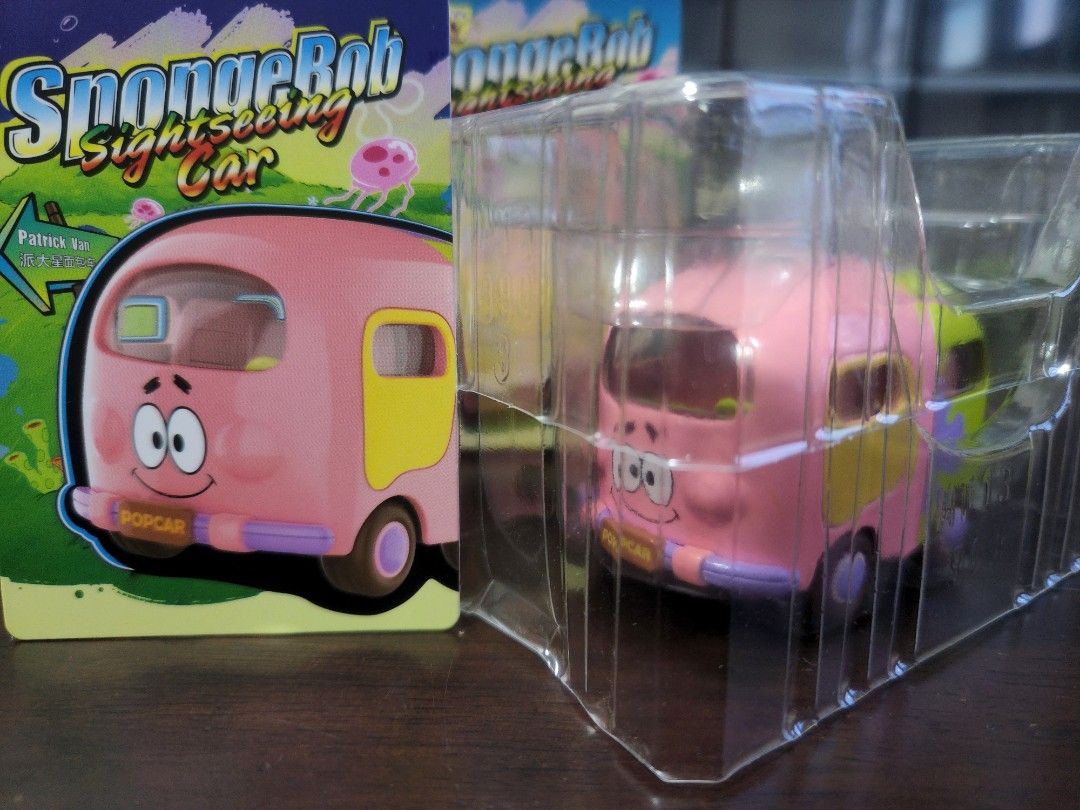 POP MART pop car spongebob sightseeing car Patrick van, Hobbies & Toys ...