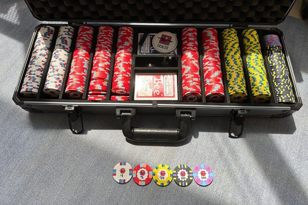 Premium Ceramic Poker Chips Set - 500pc, Hobbies & Toys, Toys & Games ...