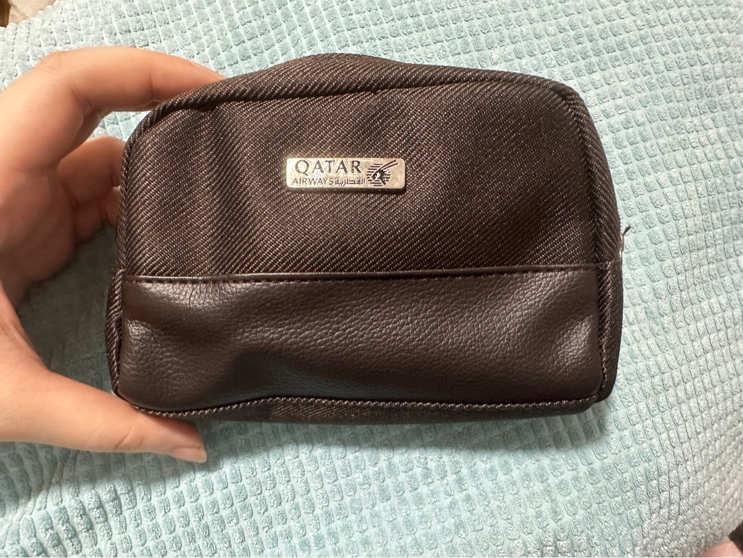 Qatar airline first class pouch, Luxury, Bags & Wallets on Carousell