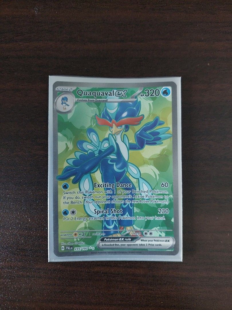 QUAQUAVAL EX ULTRA RARE FULL ART PALDEA EVOLVED POKEMON TCG CARDS NOT ...