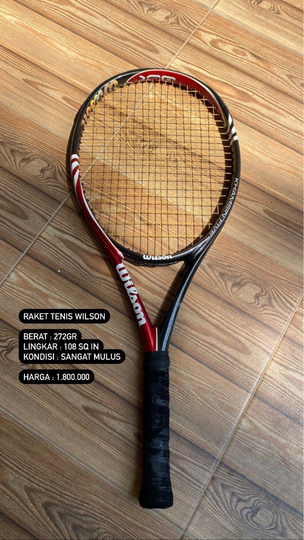 Raket Tennis WILSON, Olah Raga, Perlengkapan Olahraga Lainnya di Carousell