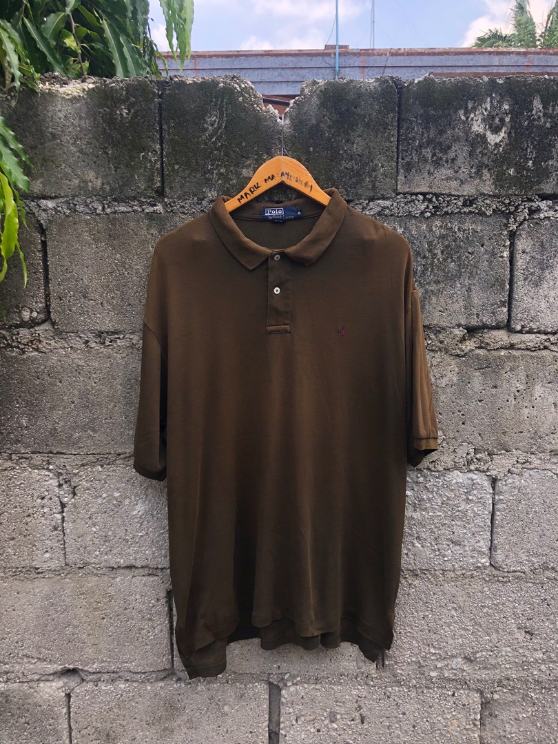 Ralph Lauren Choco Brown Polo Shirt on Carousell