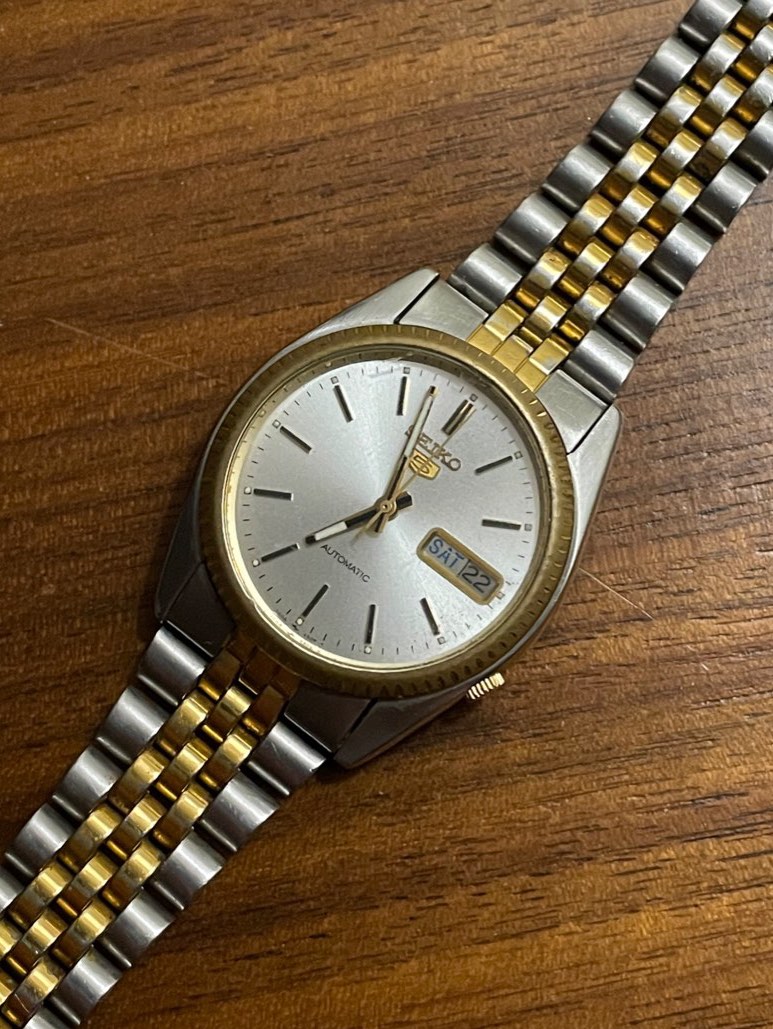 Rare Seiko 5 SNXJ90 Two Tone Datejust Homage on Carousell