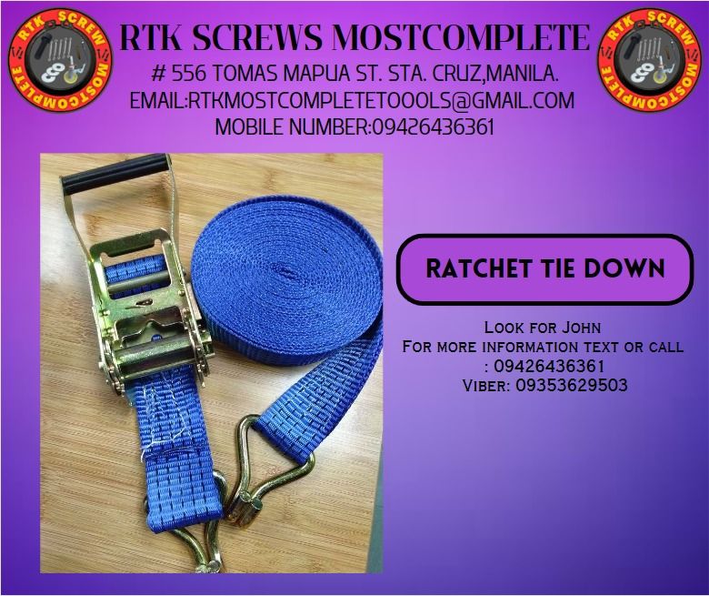 Ratchet Tie Down 3 Tons x 6 Meters on Carousell
