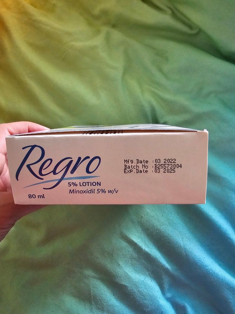 Regro Hair Regrow lotion, 5% minoxidil, 80ml, Beauty & Personal Care, Hair on Carousell