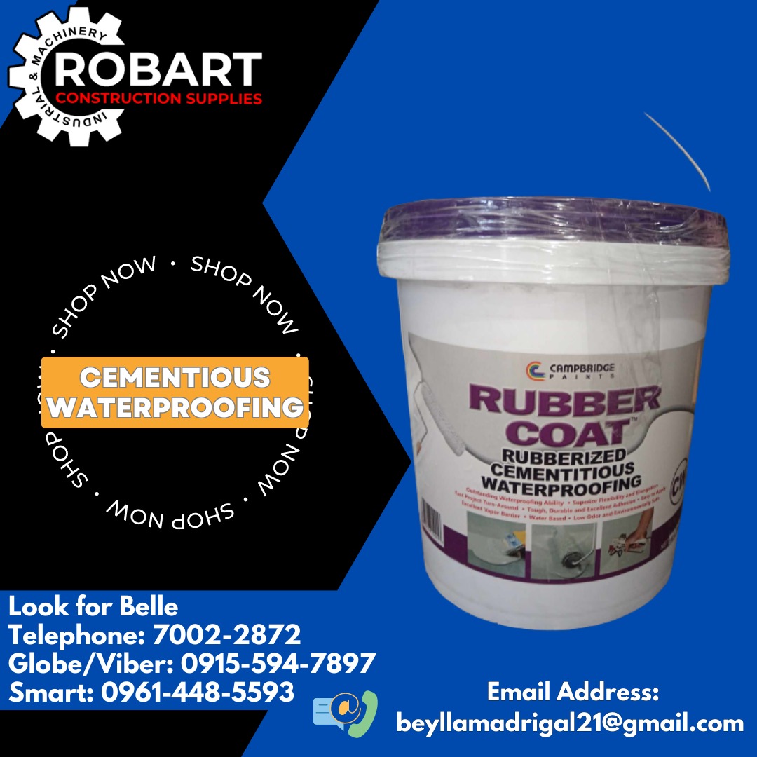 Rubberized Cementitious Waterproofing, Commercial & Industrial ...