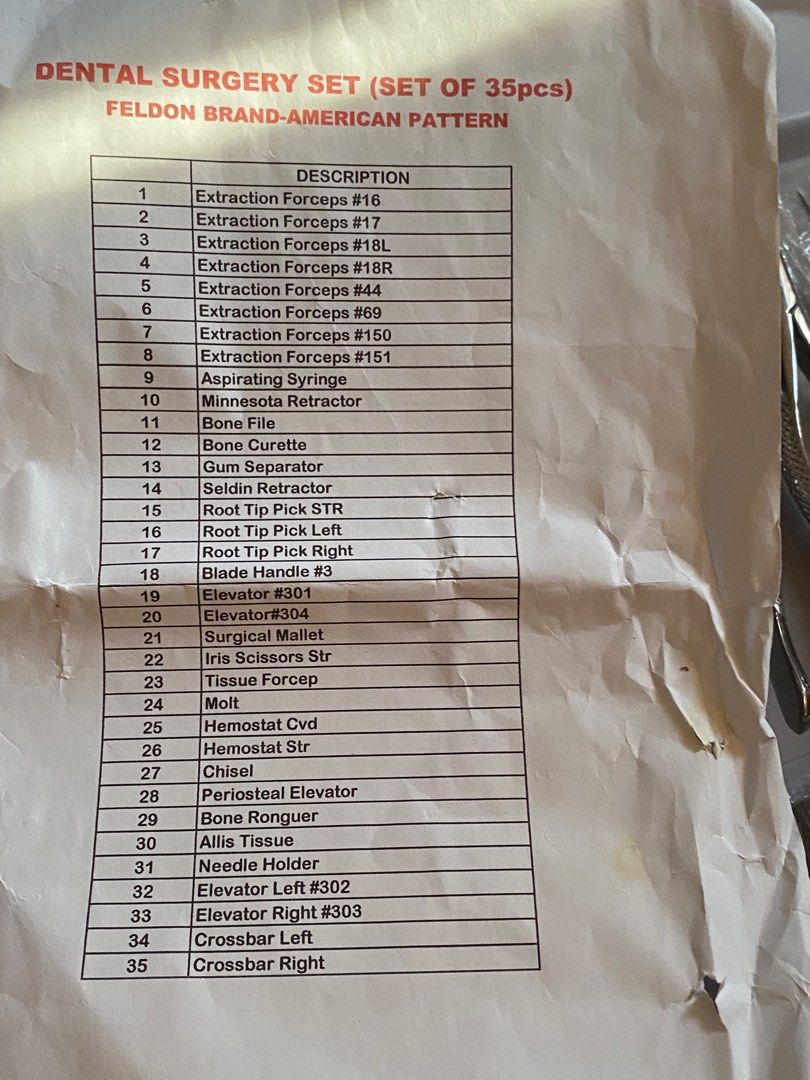 Rush Sale - Feldon Oral Surgery Set (Brand new) on Carousell