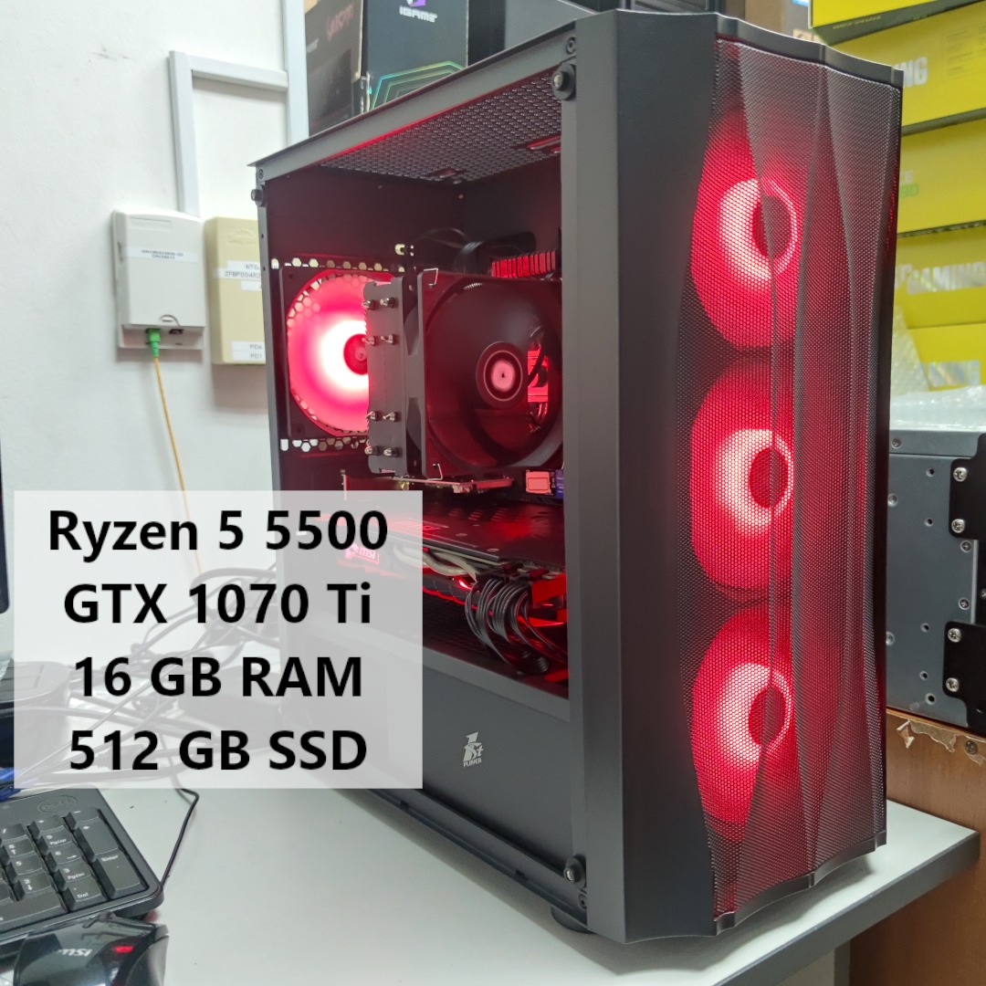 Ryzen 5 5500 GTX 1070 Ti 16GB DDR4 RAM 512GB NVMe SSD Like New ...