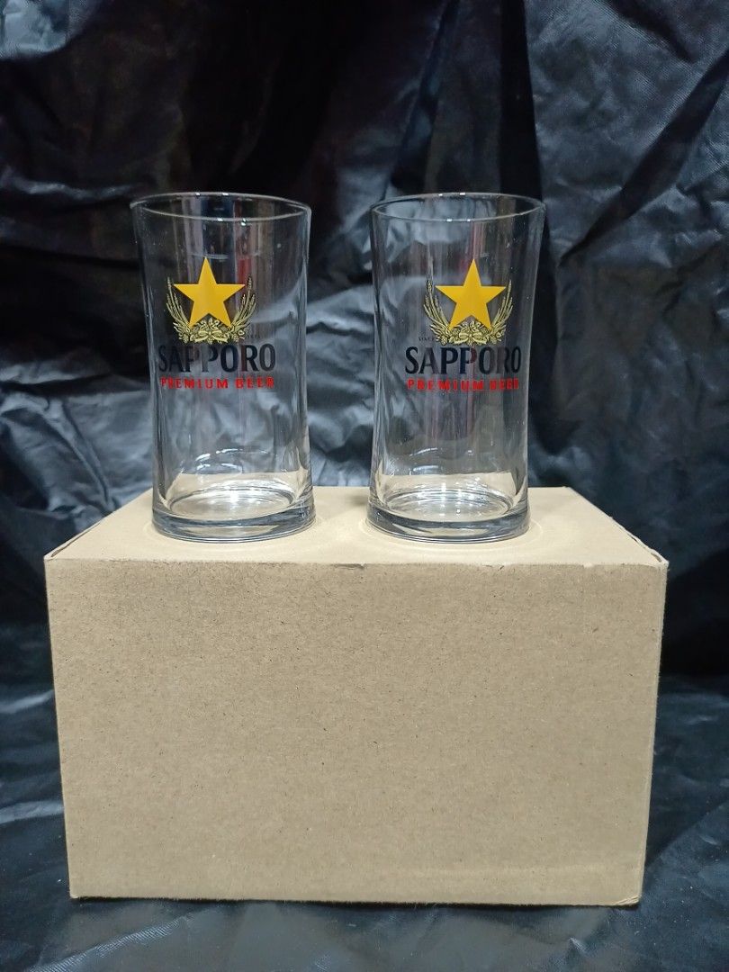 Sapporo Beer Glass X 6 Pieces (0.25 litre), Food & Drinks, Alcoholic ...