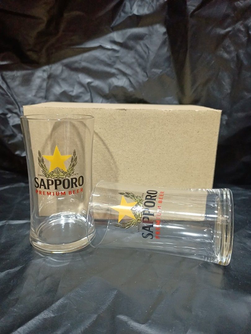 Sapporo Beer Glass X 6 Pieces (0.25 litre), Food & Drinks, Alcoholic ...