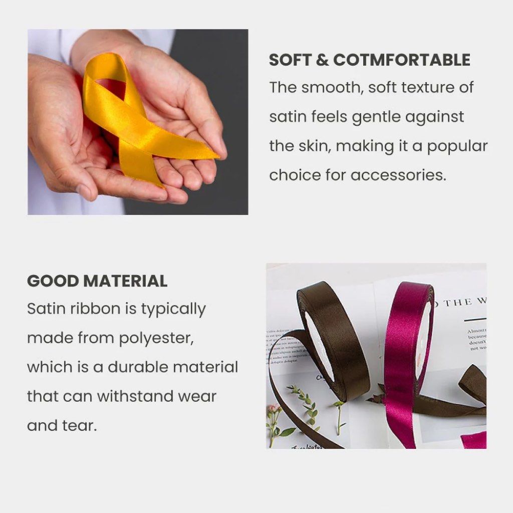 Satin ribbon 2cm x 22m (1 Roll), Hobbies & Toys, Stationery & Craft ...