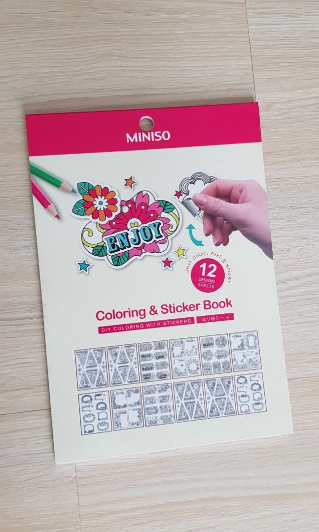 SCRATCH POSTCARDS and MINISO COLORING STICKER BOOK on Carousell