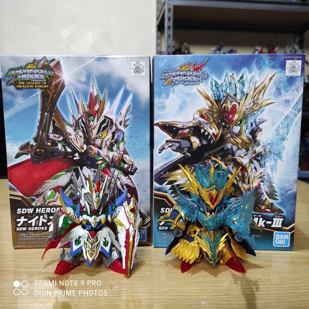 SD Gundam World heroes Knight strike Gundam and Arthur MK II on Carousell