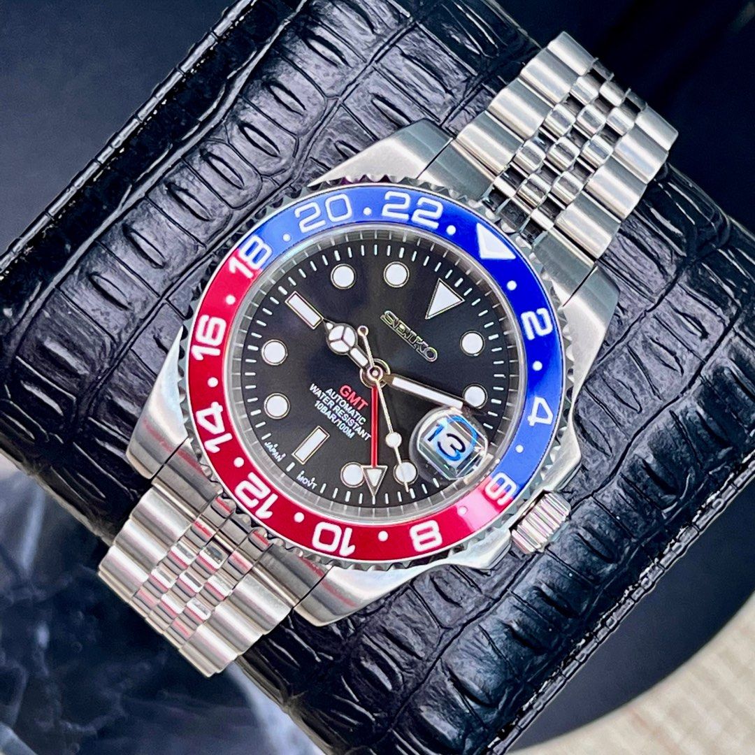 Seiko Pepsi GMT Seikomod, Men's Fashion, Watches & Accessories, Watches ...