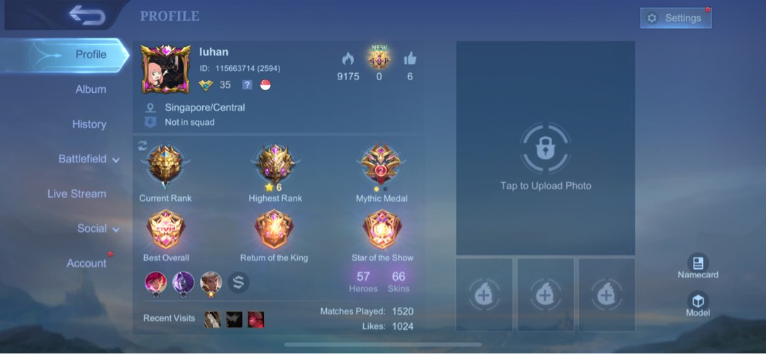 SELLING MLBB ACCOUNT, Video Gaming, Gaming Accessories, Game Gift Cards ...