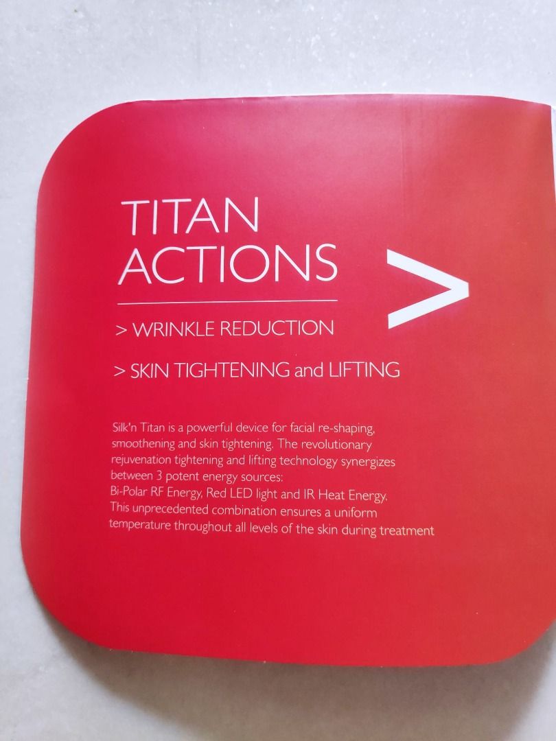 Silk'n Titan Skin Tightening and Lifting, Beauty & Personal Care, Face ...