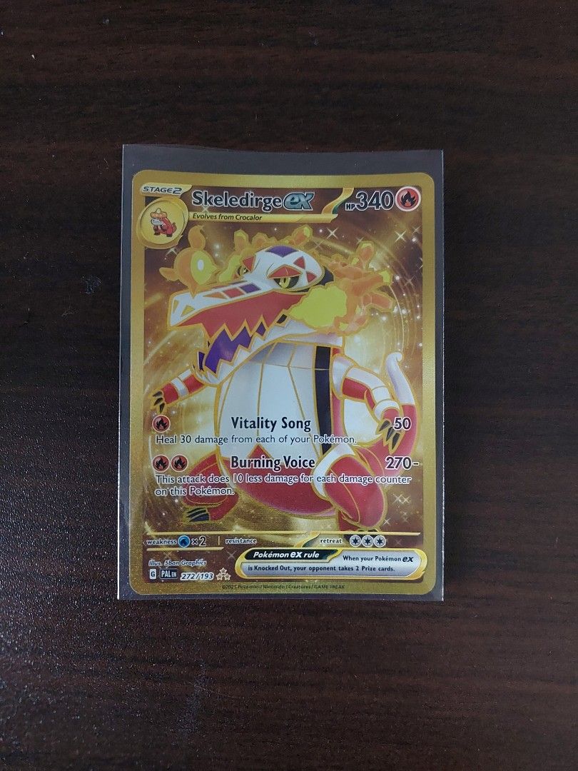 SKELDIRGE EX GOLD ULTRA RARE FULL ART PALDEA EVOLVED POKEMON TCG CARDS ...