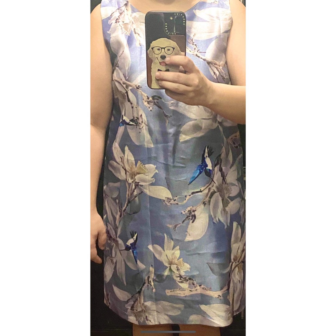 SM Woman dress / blie floral dress semi formal casual on Carousell