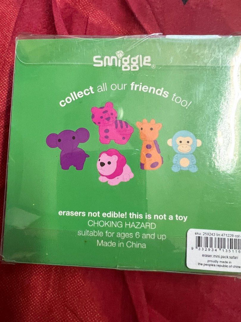 Smiggle Erasers set, Hobbies & Toys, Stationery & Craft, Stationery ...