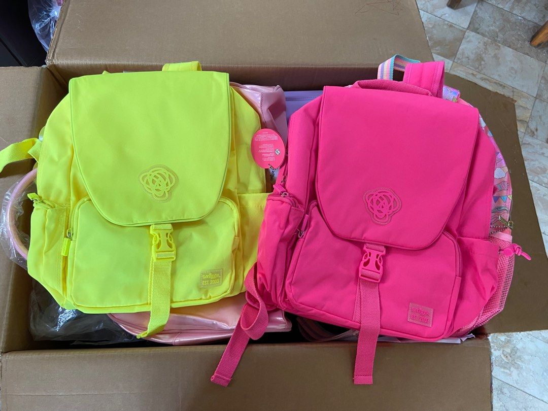 Smiggle junior neon backpack bag on Carousell