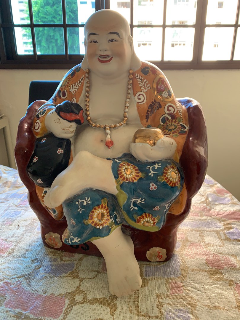 Vintage Smiling Buddha and free Fu Lou Shou, Hobbies & Toys ...