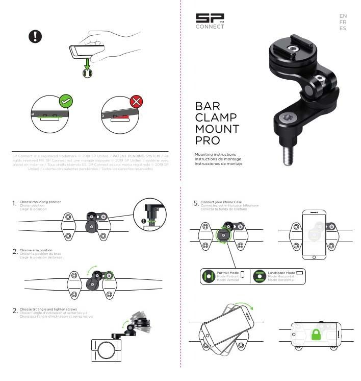 SPC+ (SP Connect+) Bar Clamp Mount Pro Chrome SKU # 53232 / SKU # 53238 ...