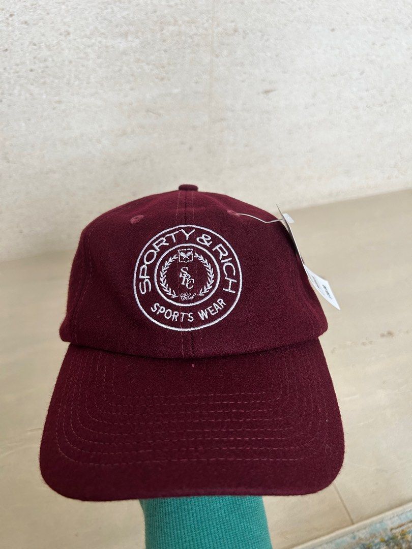 Sporty and Rich Cap in Maroon, Men's Fashion, Watches & Accessories ...