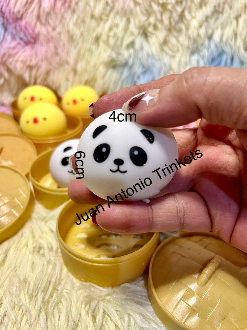 Squishy Steamed Stuff Bun Small Anti-stress Ball Fidget Toy with Case ...