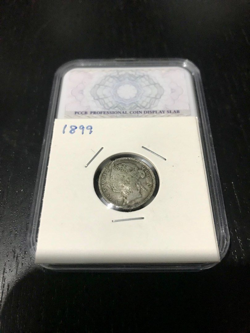 STRAITS SETTLEMENTS QUEEN VICTORIA MALAYA BOCOC TEN CENTS 1899 SILVER COIN, Hobbies & Toys ...