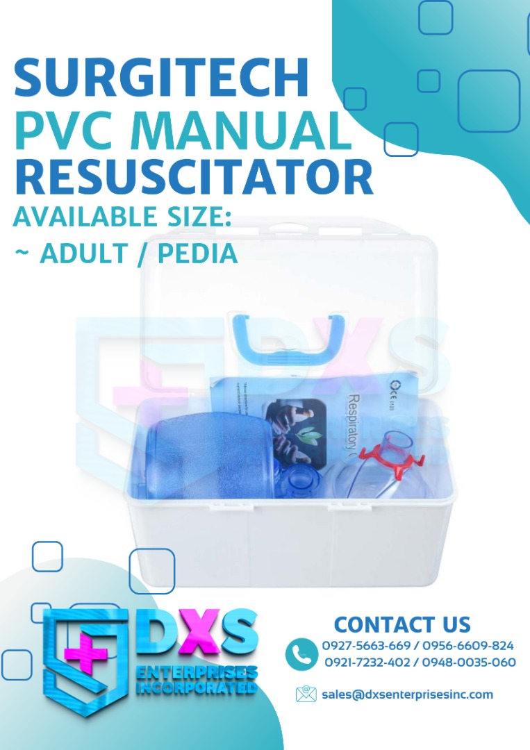 SURGITECH PVC MANUAL RESUSCITATOR ADULT/PEDIA, Health & Nutrition ...