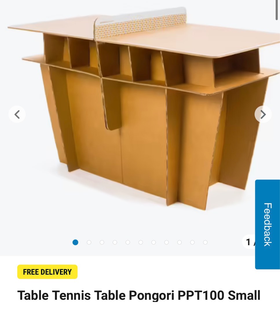 Table tennis table Pongori PPT100 with two bays and balls, Sports ...