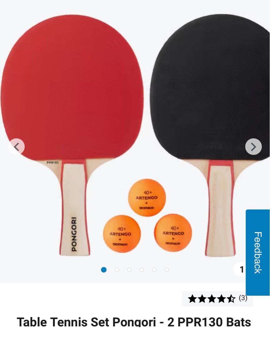 Table tennis table Pongori PPT100 with two bays and balls, Sports ...