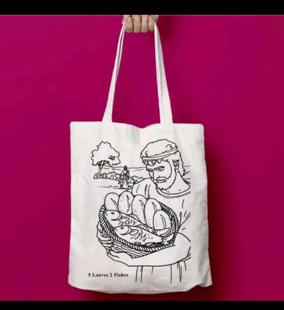 Tas lima roti dan dua ikan tote bag lima roti dan dua ikan tas rohani ...