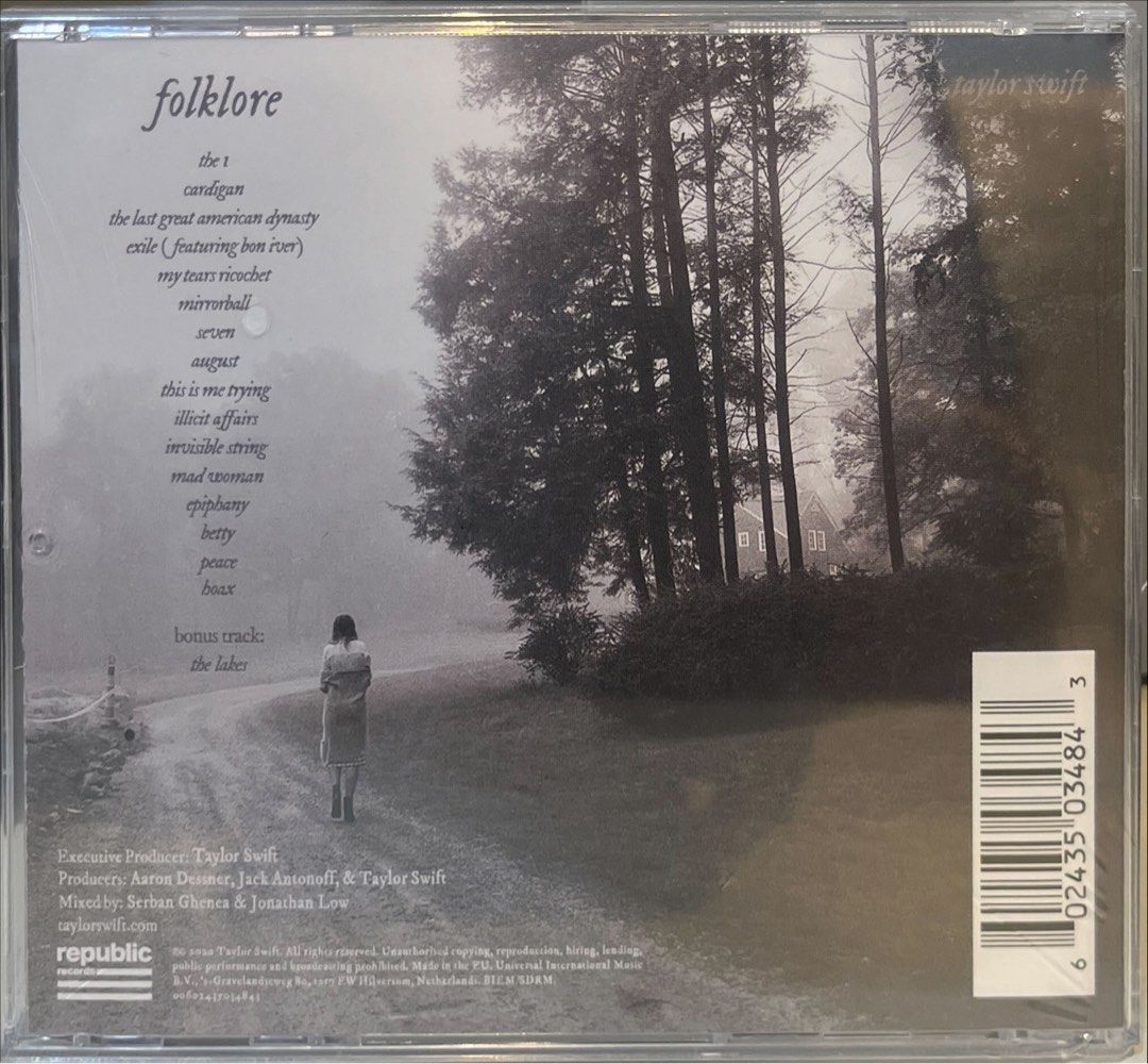 Taylor Swift: Folklore Deluxe Extra Bonus Tracks, Hobbies & Toys, Music ...