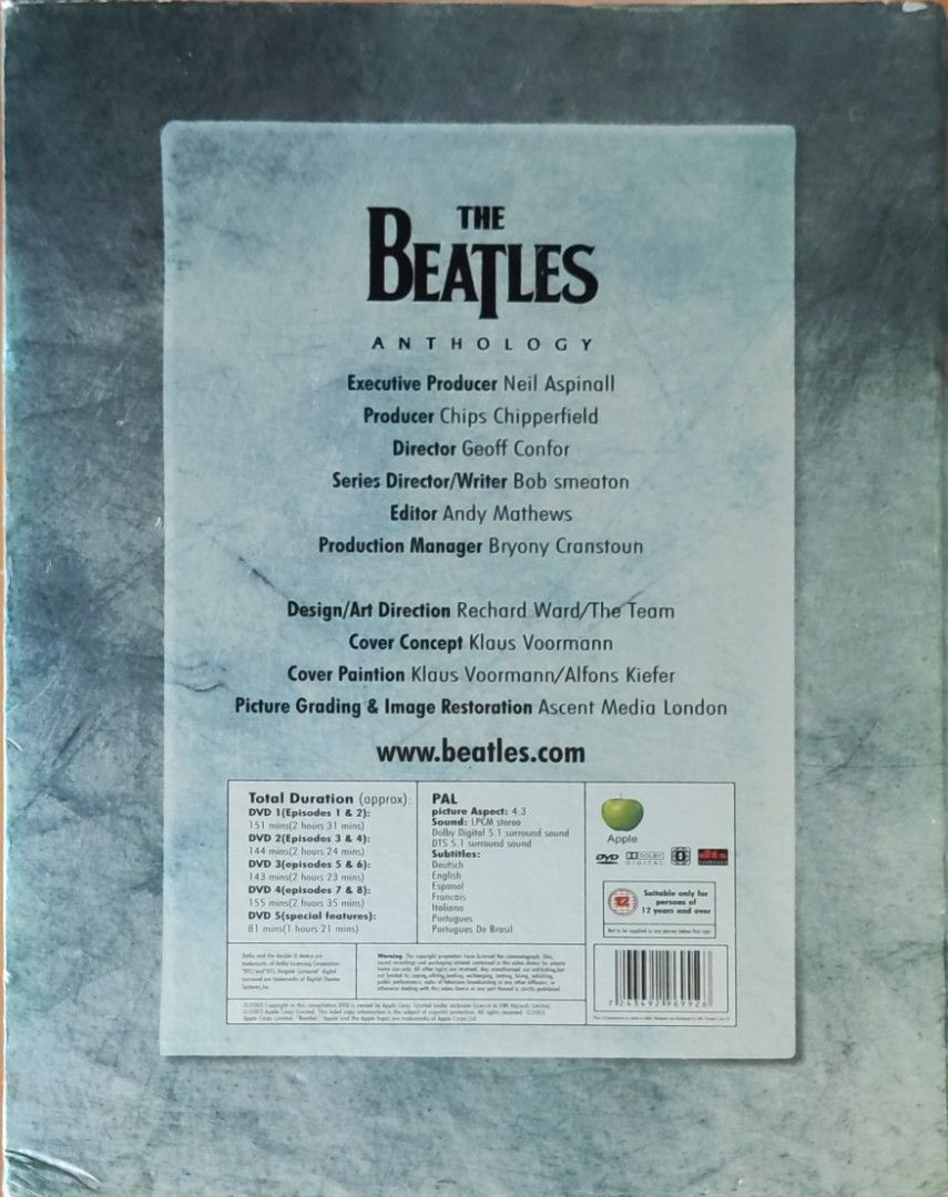 The Beatles Anthology 5 DVD, 興趣及遊戲, 音樂、樂器 & 配件, 音樂與媒體 - CD 及 DVD - Carousell