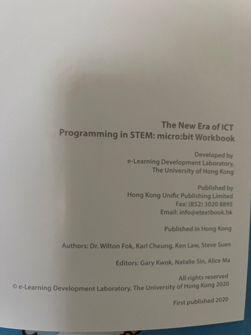 The New Era of ICT Programming in STEM micro:bit Workbook, 興趣及遊戲, 書本 & 文具, 教科書 - Carousell