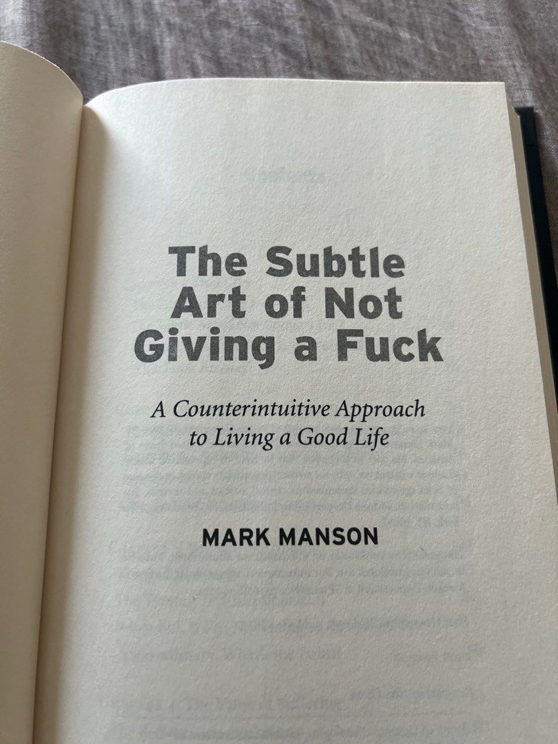 The Subtle Art of Not Giving a Fuck - Mark Mason, Hobbies & Toys, Books ...