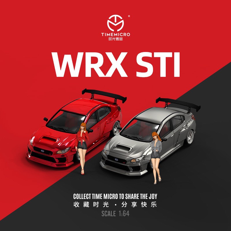 TimeMicro 1/64 Subaru WRX STi Red & Liquid Silver / Mini GT Inno64 ...