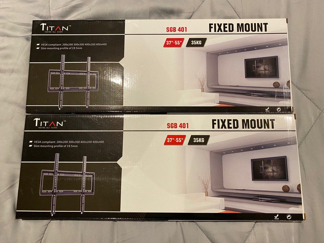Titan SGB Fixed TV Wall Mount, TV & Home Appliances, TV & Entertainment ...