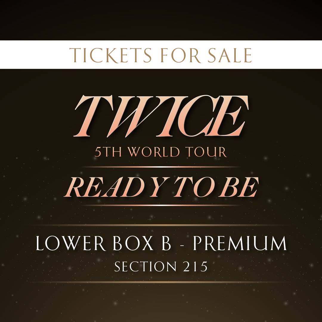 Twice 5th World Tour - LBB Premium - Section 215 Tickets, Tickets ...